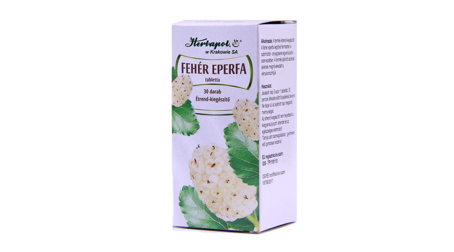 FEHÉR EPERFA TABLETTA 30 db, a megfelelő vércukor szintért.